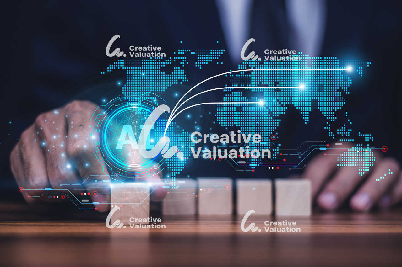 Businessman using AI technology for logistic management improves efficiency by automating route ...